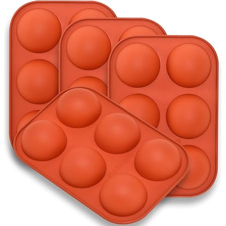 Amazon.com: homEdge Semi Sphere Silicone Mold, 4 Packs Baking Mold for ...