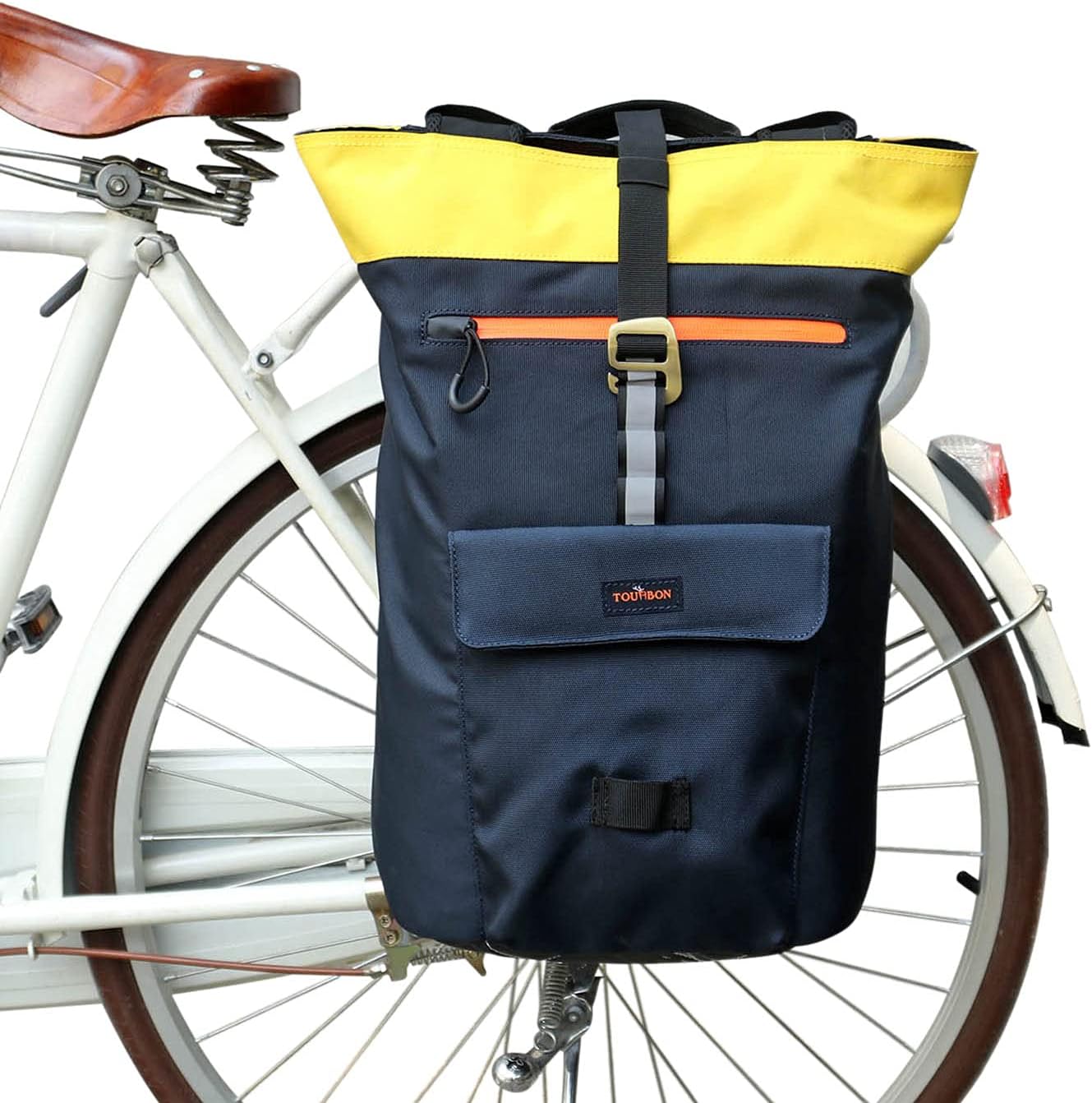 Amazon.com: Tourbon Nylon Bicycle Pannier Bags Cycling Backpack ...