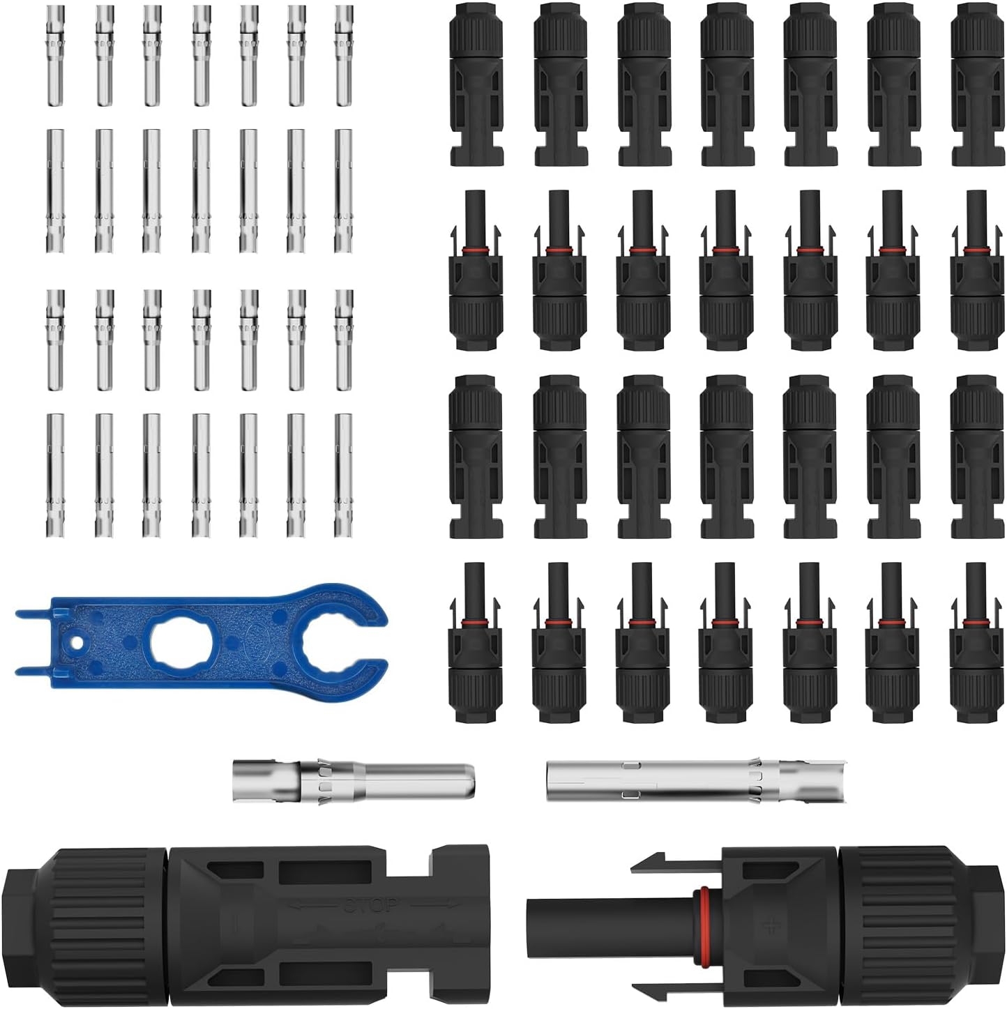 Amazon.com: Pjerjzn Solar Connectors 1000V 6mm² 10AWG - 14AWG IP67 ...
