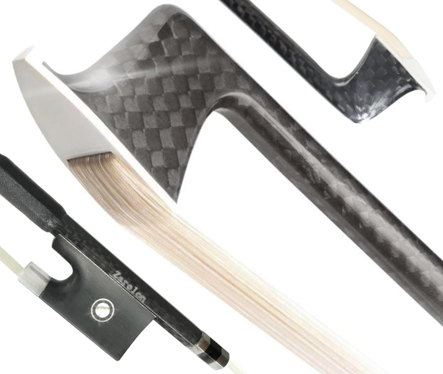 Amazon.com: Carbon Fiber Violin Bow with Zarelon FH ®- Hair Never ...