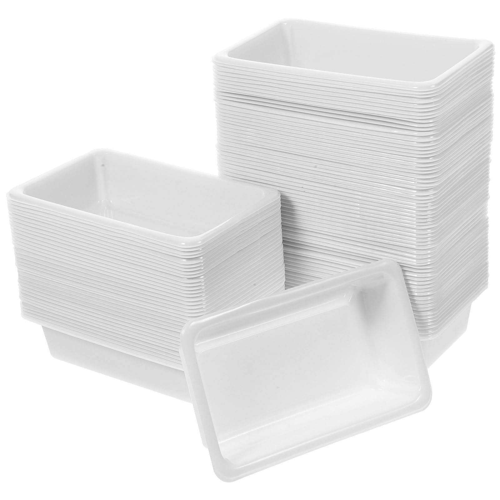 VILLCASE 100pcs Dis-posable Plastic Trays, Instrument Tray Medical ...