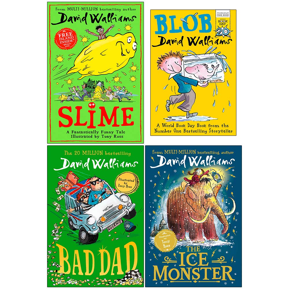 David Walliams 4 Books Collection Set (Slime, Blob, Bad Dad, The Ice ...