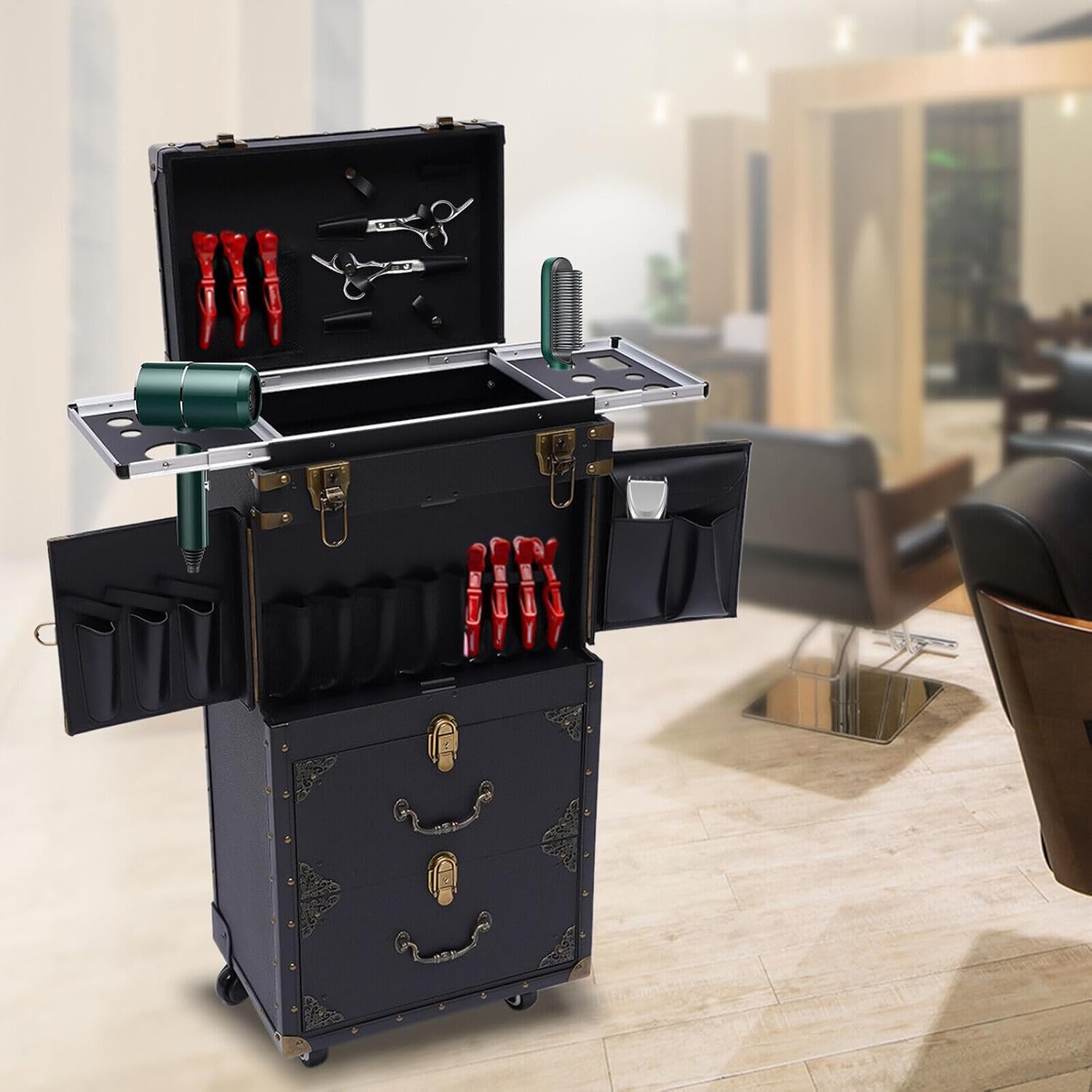 Amazon.com: Salon Beauty Salon Luggage, Professional Hairdresser'S Hard ...