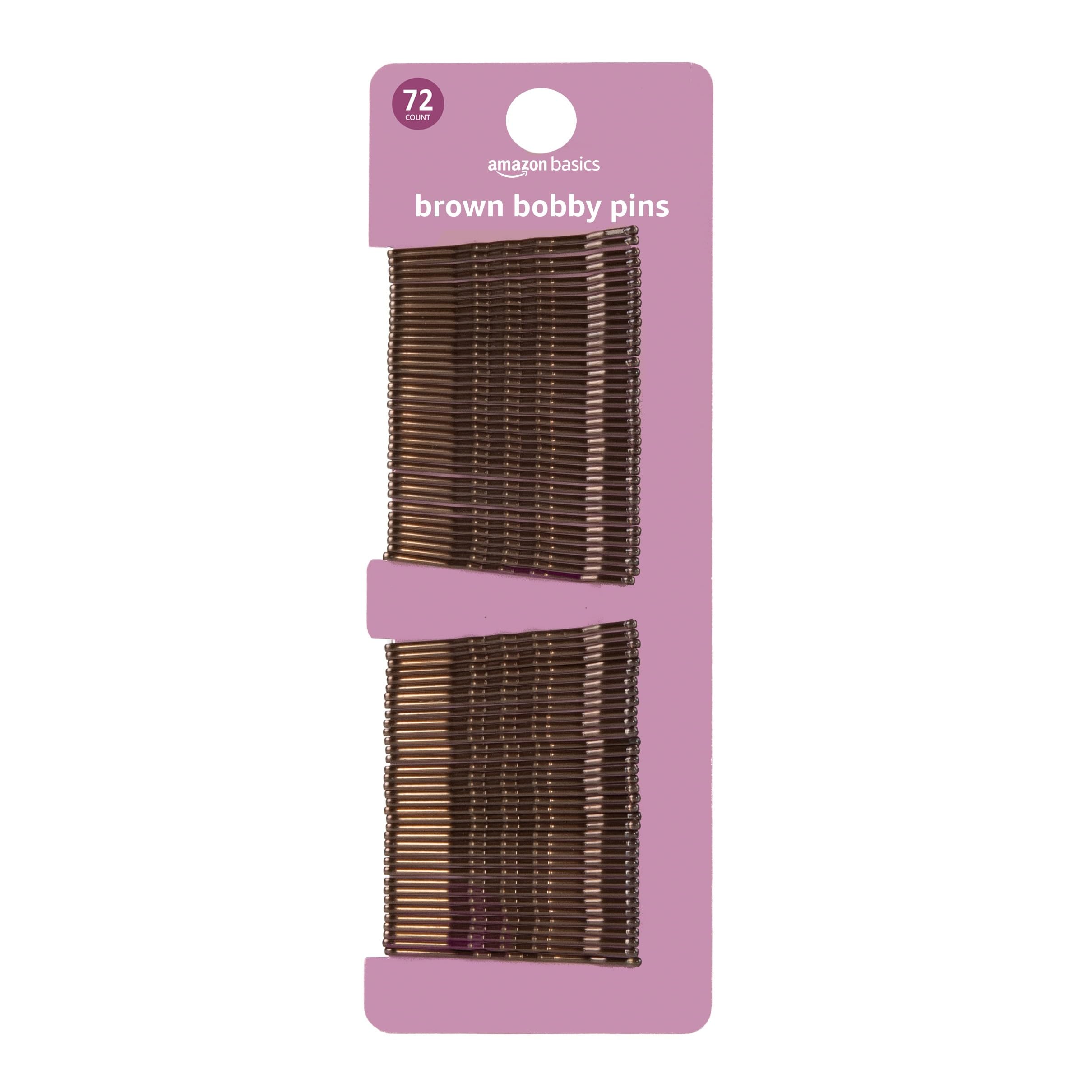 Amazon.com : Amazon Basics Bobby Pins Brown 72 Count : Beauty ...
