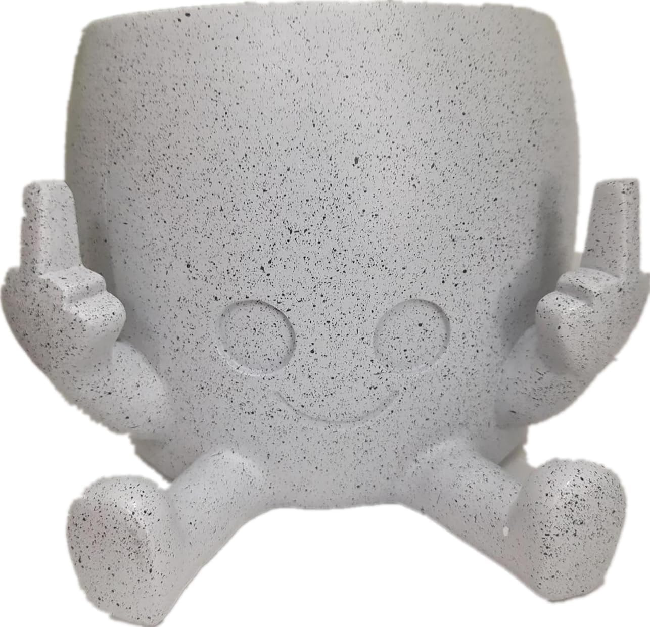 Amazon.com: KratoZ Smiling Plant Pot with Middle Fingers Up, Novelty ...