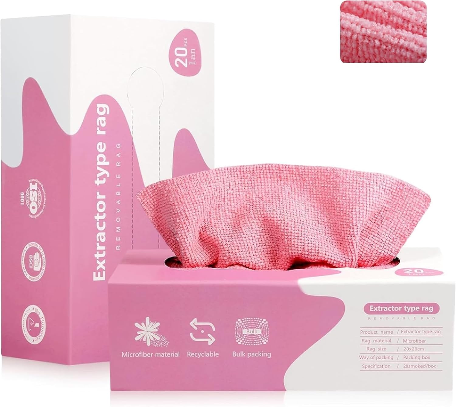 Multipurpose Microfiber Cloth with Dispenser Box - 20pcs - Best for all ...