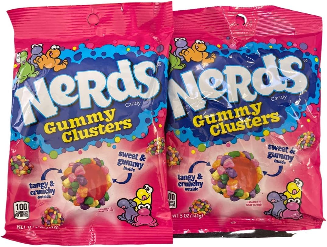 Amazon.com: Nerds Gummy Clusters Candy, Very Berry, Resealable 8 Ounce ...