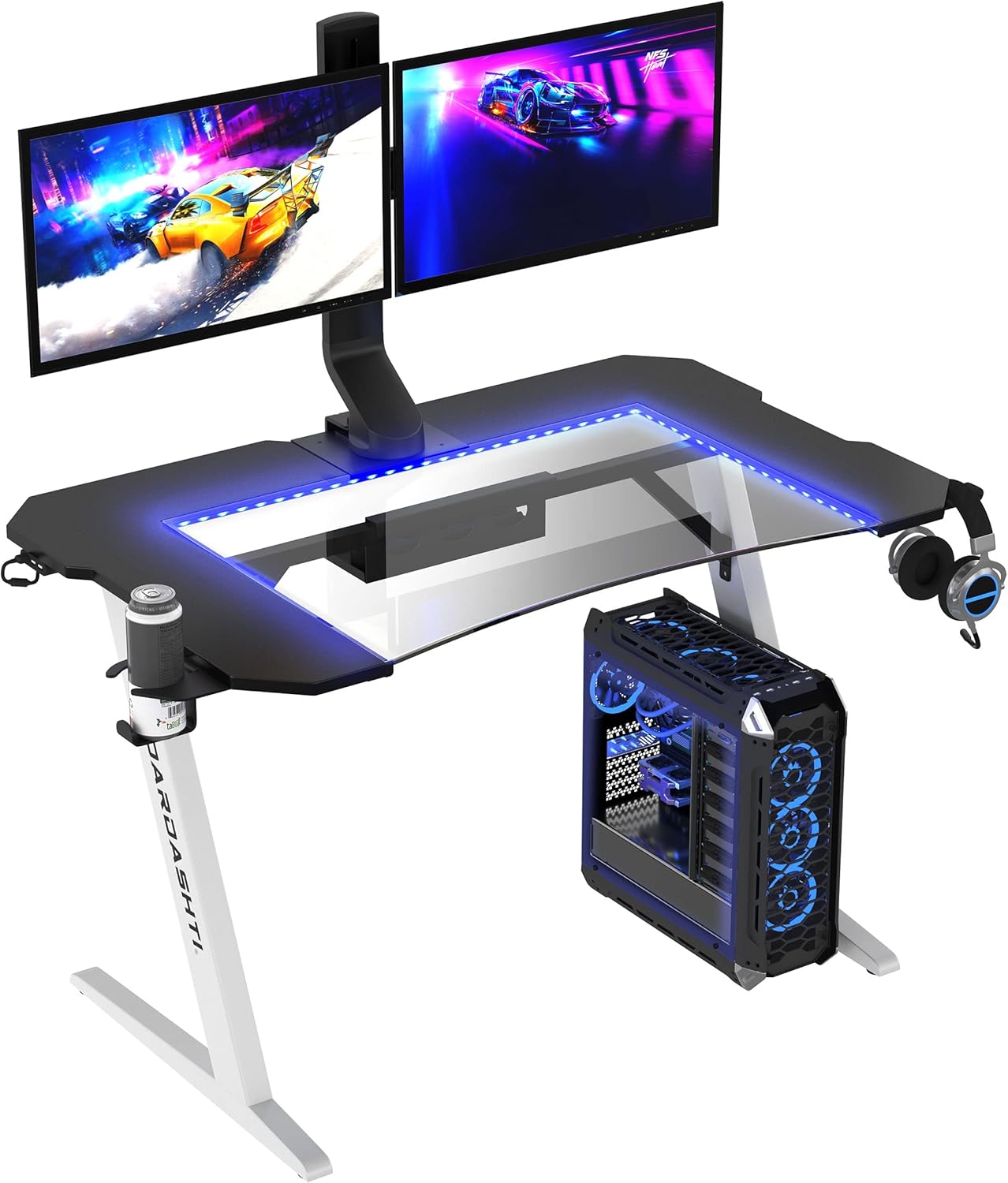Amazon.com: Atlantic Dardashti Gaming Desk PC Computer Desk, Home ...