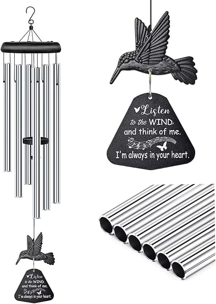 Amazon.com : Sympathy Wind Chimes for Outside Deep Tone, Memorial for ...