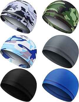 Sweat Wicking Head Wraps 10-Pack Cooling Skull Caps - Sweat-Wicking ...