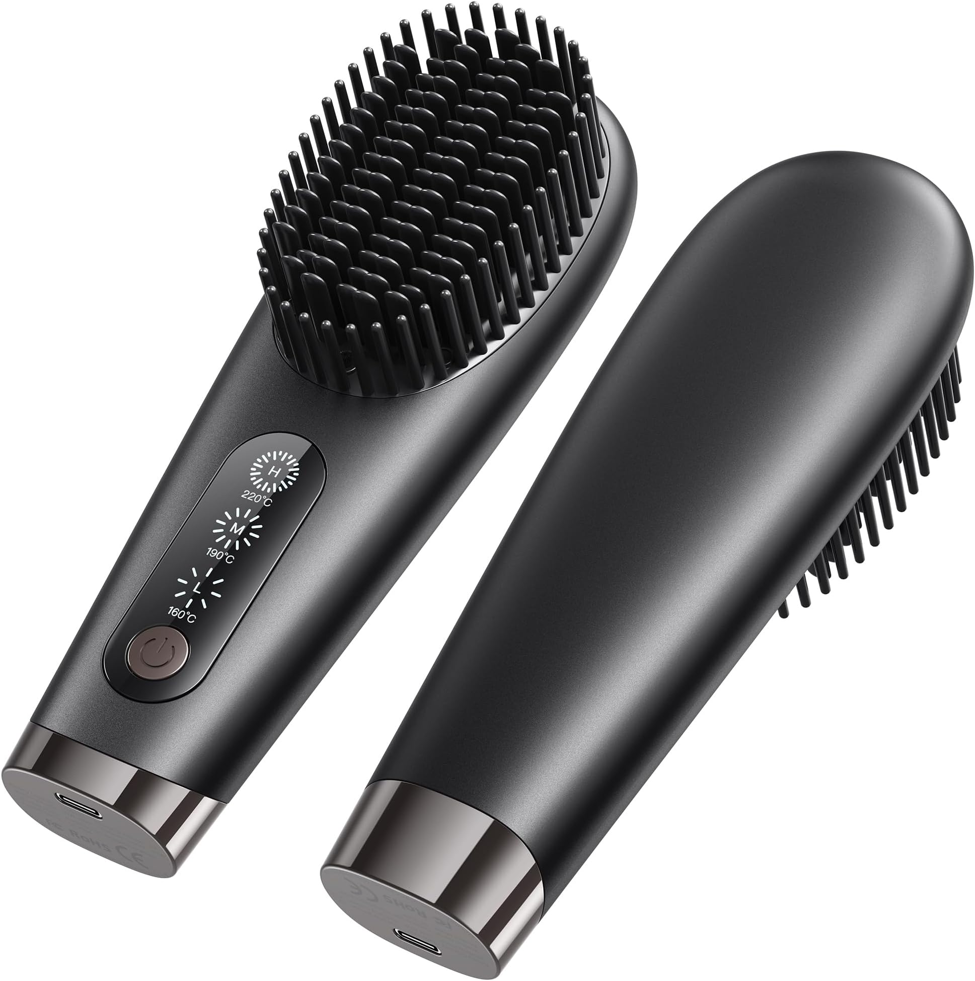 Amazon.com : Portable Cordless Hair Straightener Brush: Wireless Ionic ...