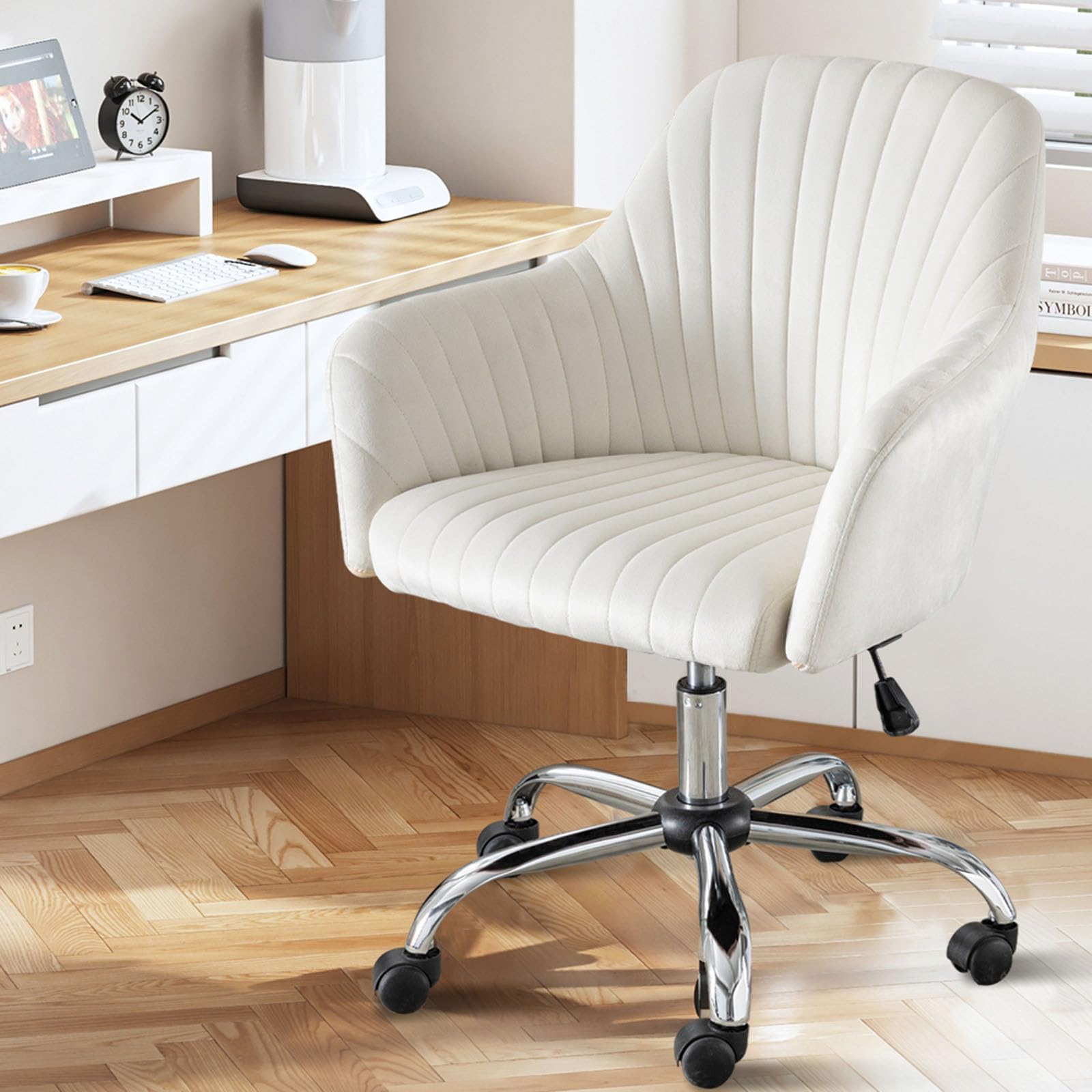 Amazon.com: Anwickhomk Velvet Home Office Desk Chair,Cute Vanity Chair ...