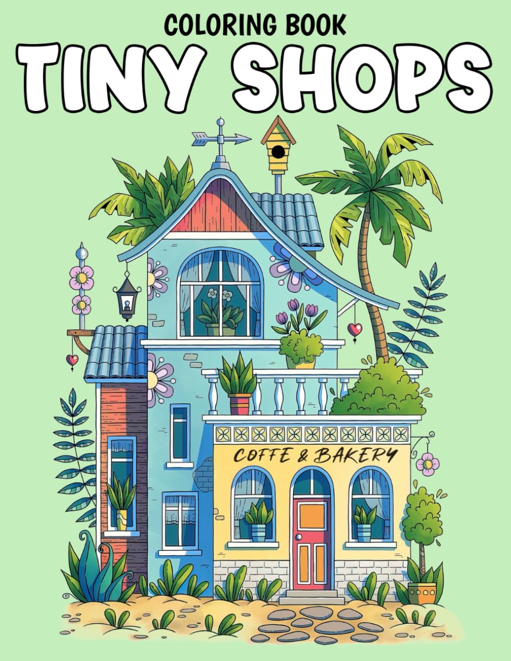 Amazon.com: Tiny Shops Coloring Book: Peaceful Storefront Coloring ...