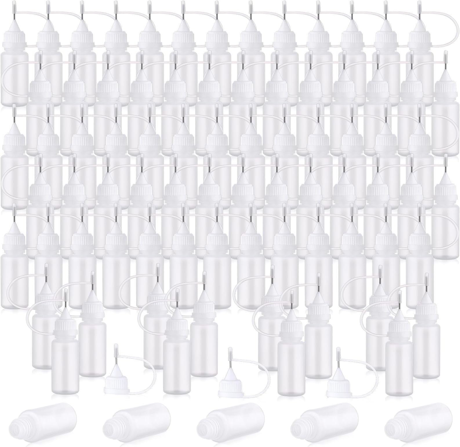 Amazon.com: Zhehao 100 Pcs 10 ML Narrow Tip Applicator Bottle Mini ...