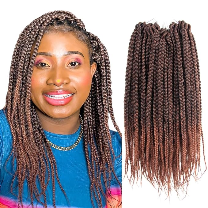 Amazon.com: BOHOBABE Box Braids Crochet Hair 12 Inch 8 Packs Prelooped ...