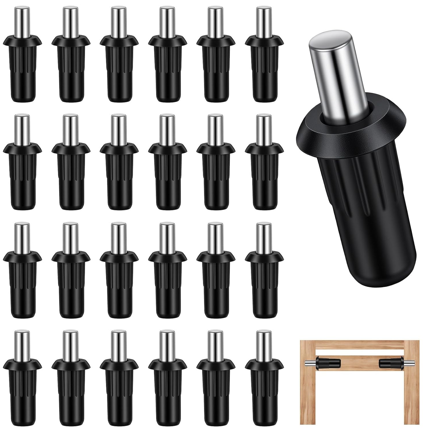 Guduling 24pcs Cabinet Door Repair Pins, Telescopic Spring Pins, Spring ...