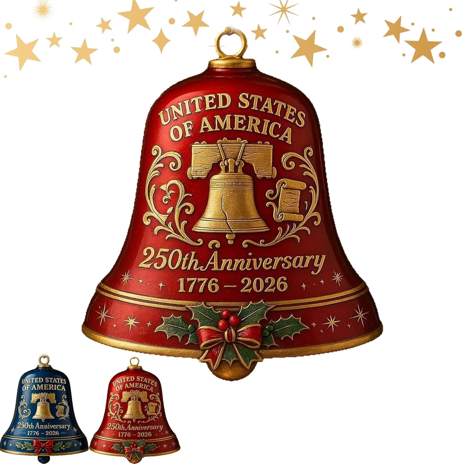 Amazon.com: United States 250th Anniversary Bell Ornament, 250th ...