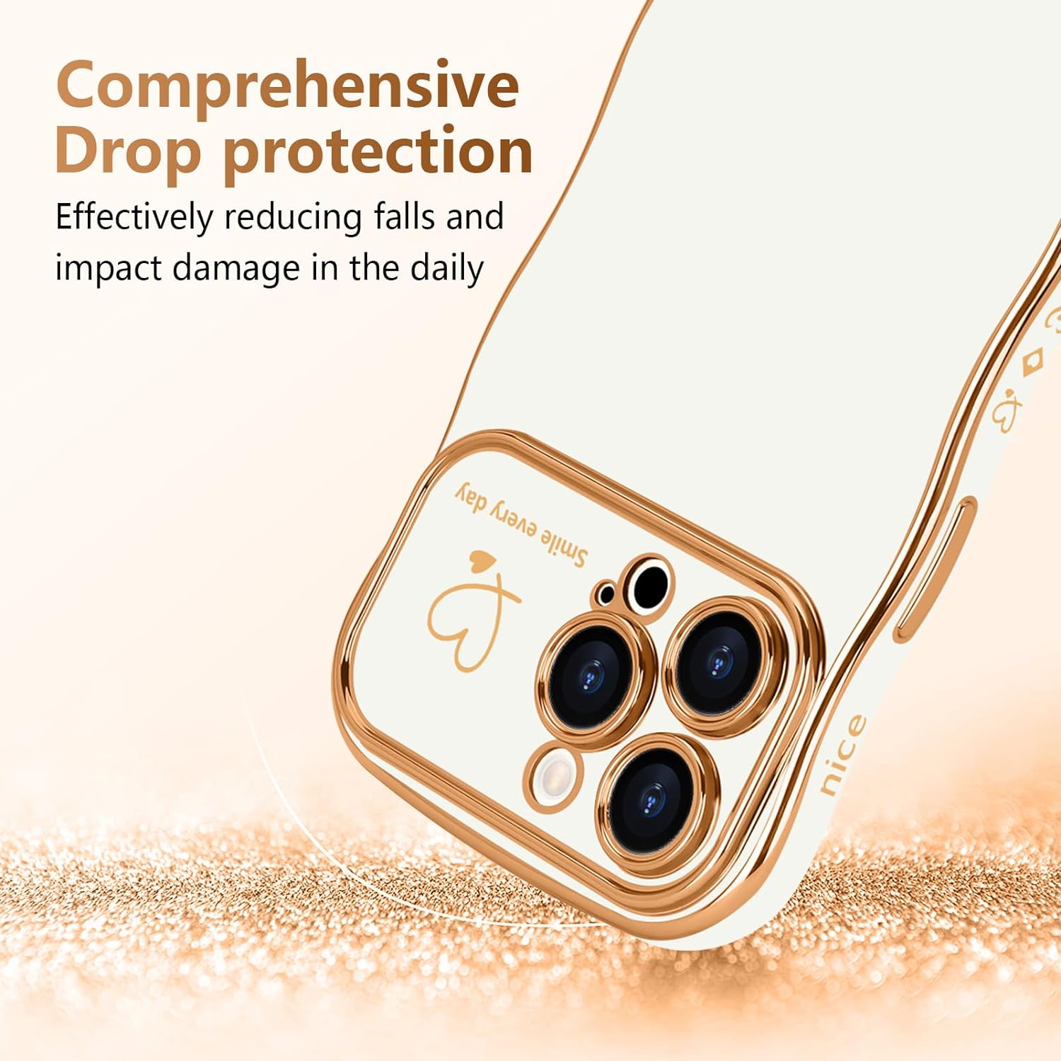 LCHULLE Funda para iPhone 14 Pro para mujeres y niñas, lindo marco ...