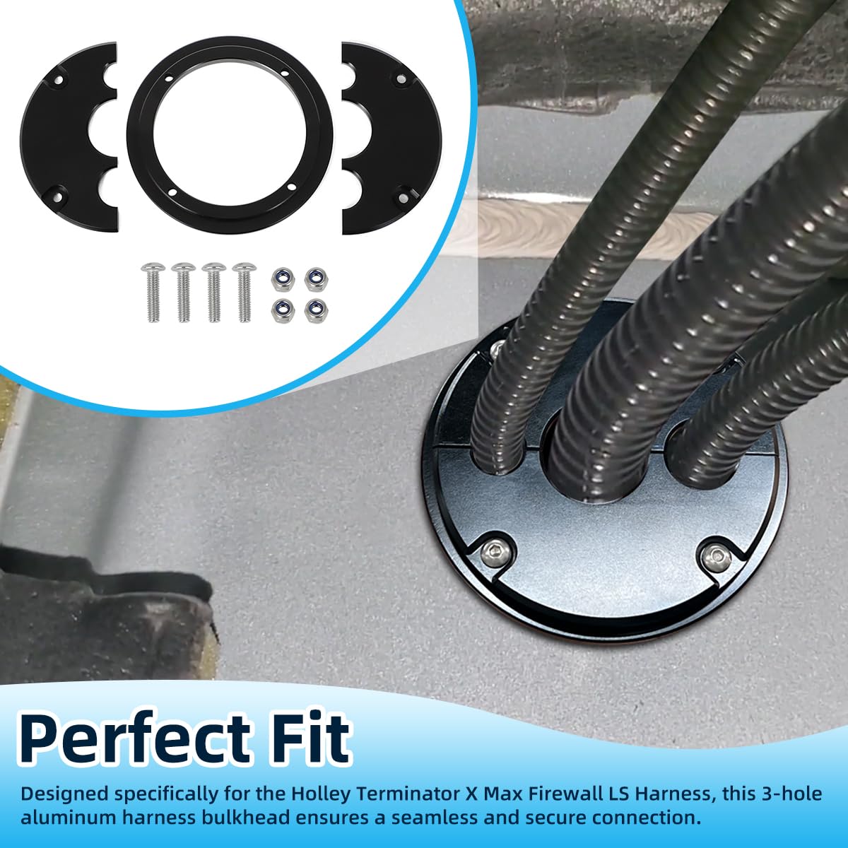 Snapklik.com : For Holley Terminator X Fire Wall Pass Through Harness ...