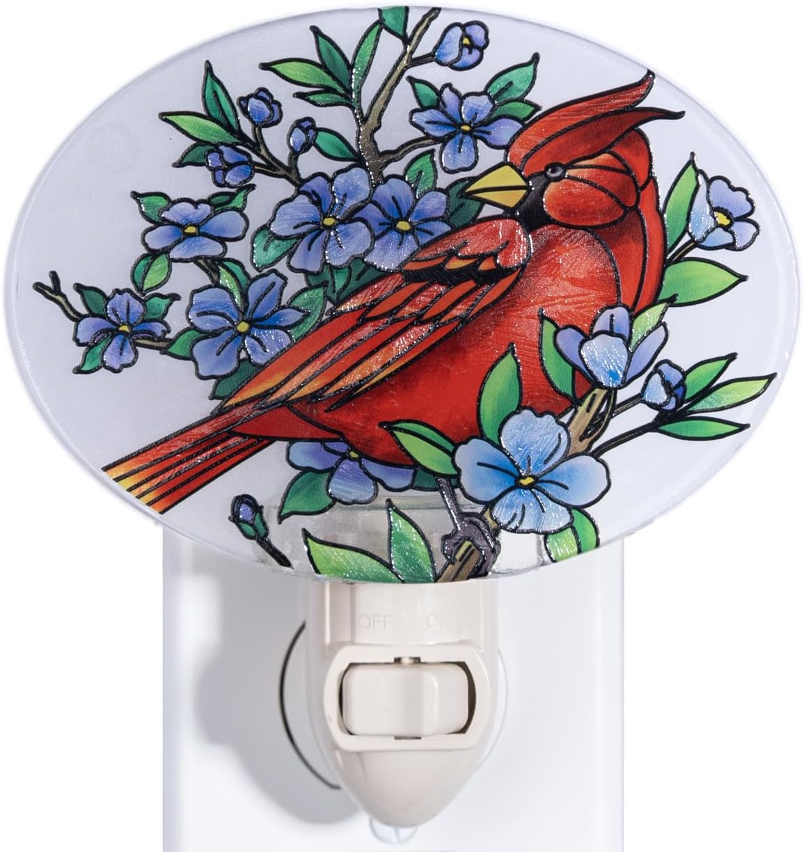 Stained Glass Red Cardinal Bird Night Light - Amazon.com