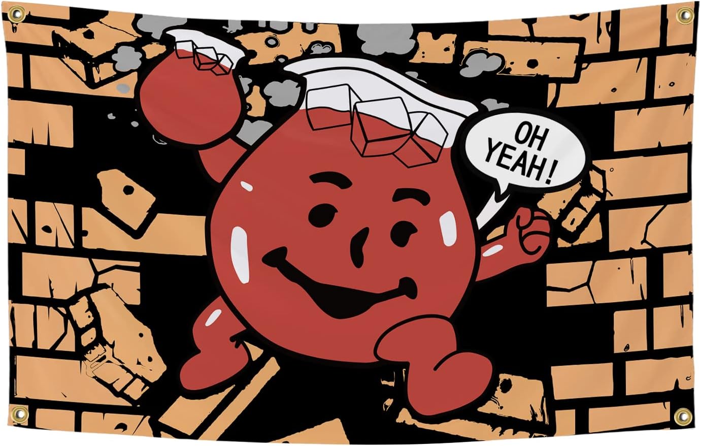 Amazon.com : Banger - Kool Aid Man Flag Banner College Dorm Frat ...