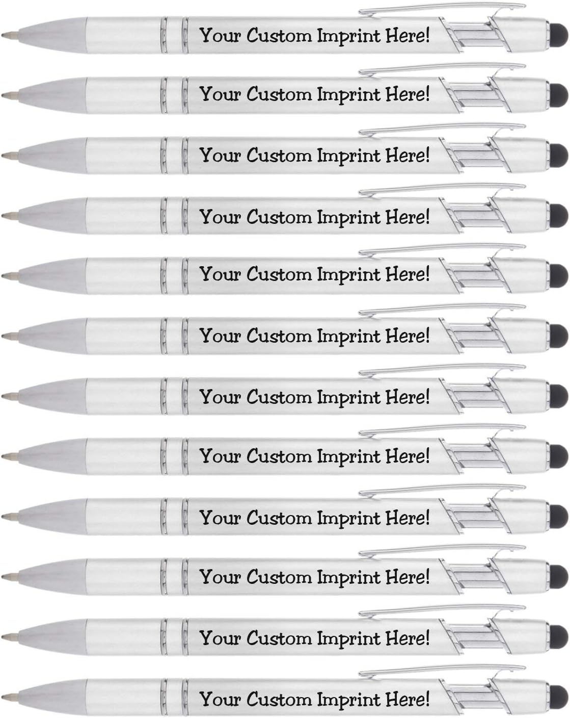 Amazon.com: Custom Pens with Stylus - The Pearl - Personalized Metallic ...