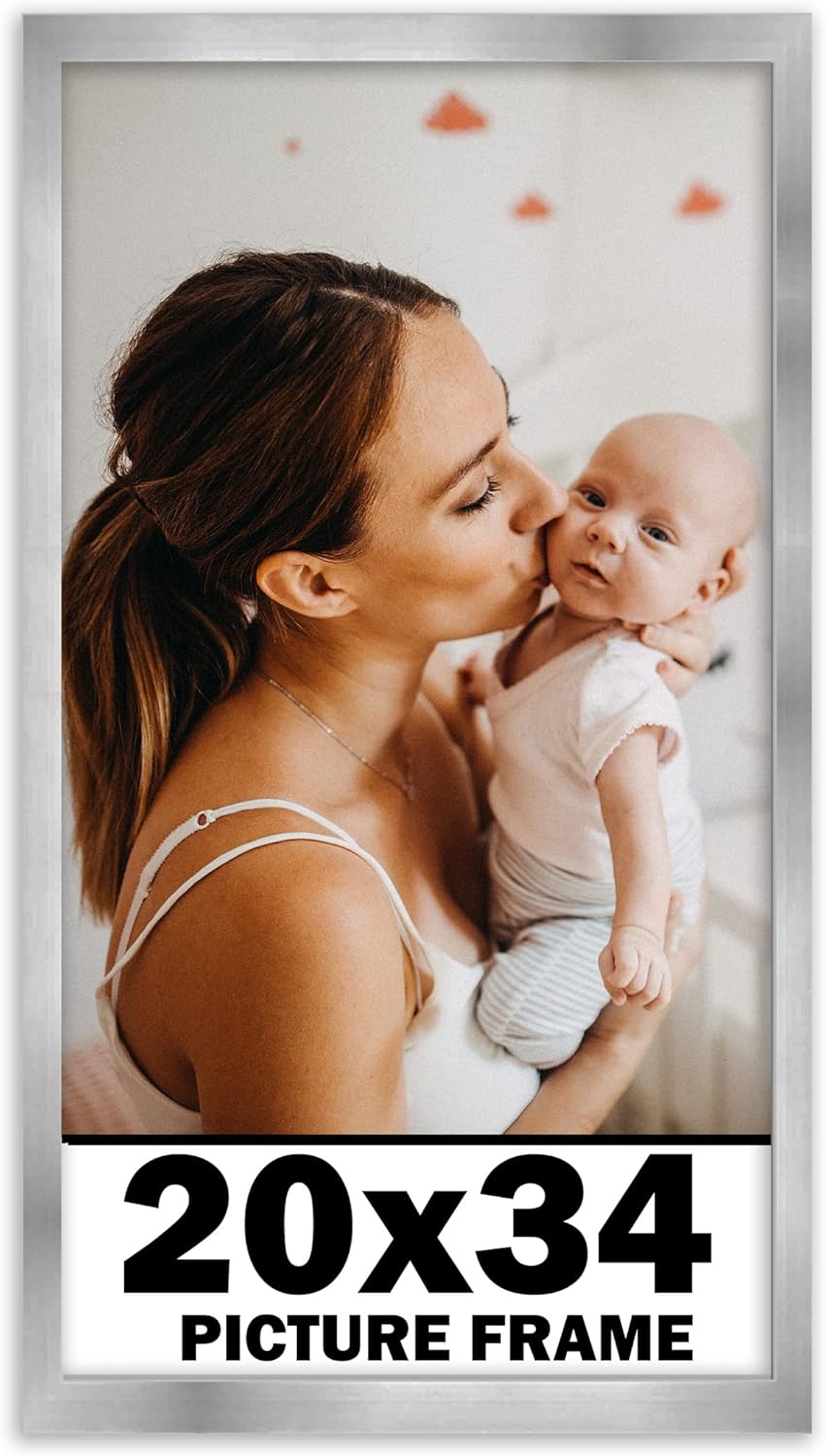 Amazon.com - CountryArtHouse 20x34 Frame Silver Stainless Steel Solid ...