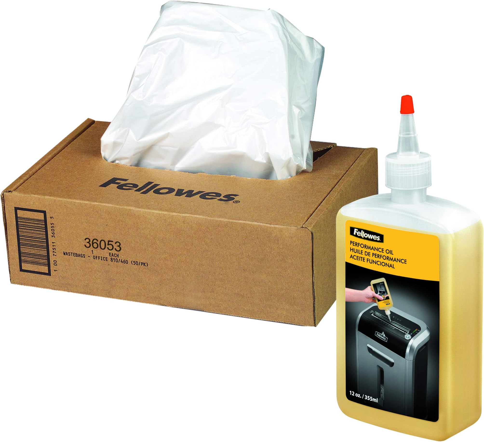 Fellowes Shredder Waste Bags (8-9 Gallon) + Oil 3605301 : Amazon.ca ...