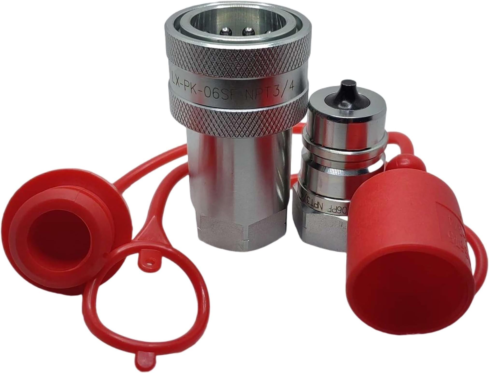 Amazon.com: 3/4” Ag Hydraulic Quick Connect Coupler Set, 3/4” NPT ...