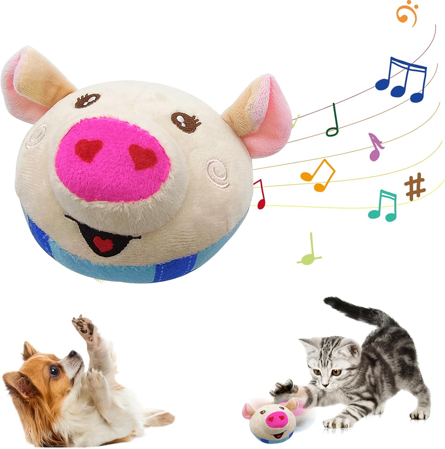 Amazon.com: CARELAX Interactive Dog Toys, Active Moving Pet Plush Toy ...