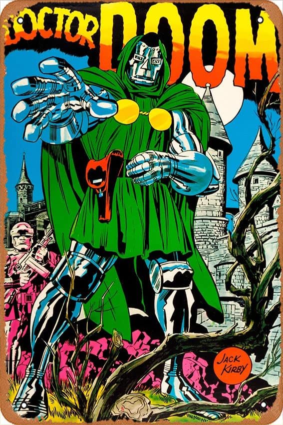 Amazon.com: Doctor Doom Classic Jack Kirby Dr Comic Metal Poster Retro ...