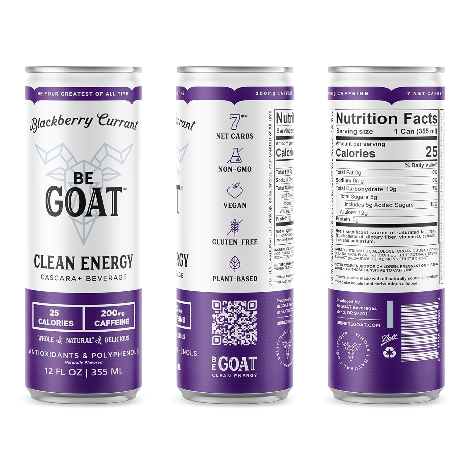 Amazon.com : BeGOAT Clean Energy Drink | Non-GMO, Vegan, Gluten-Free ...