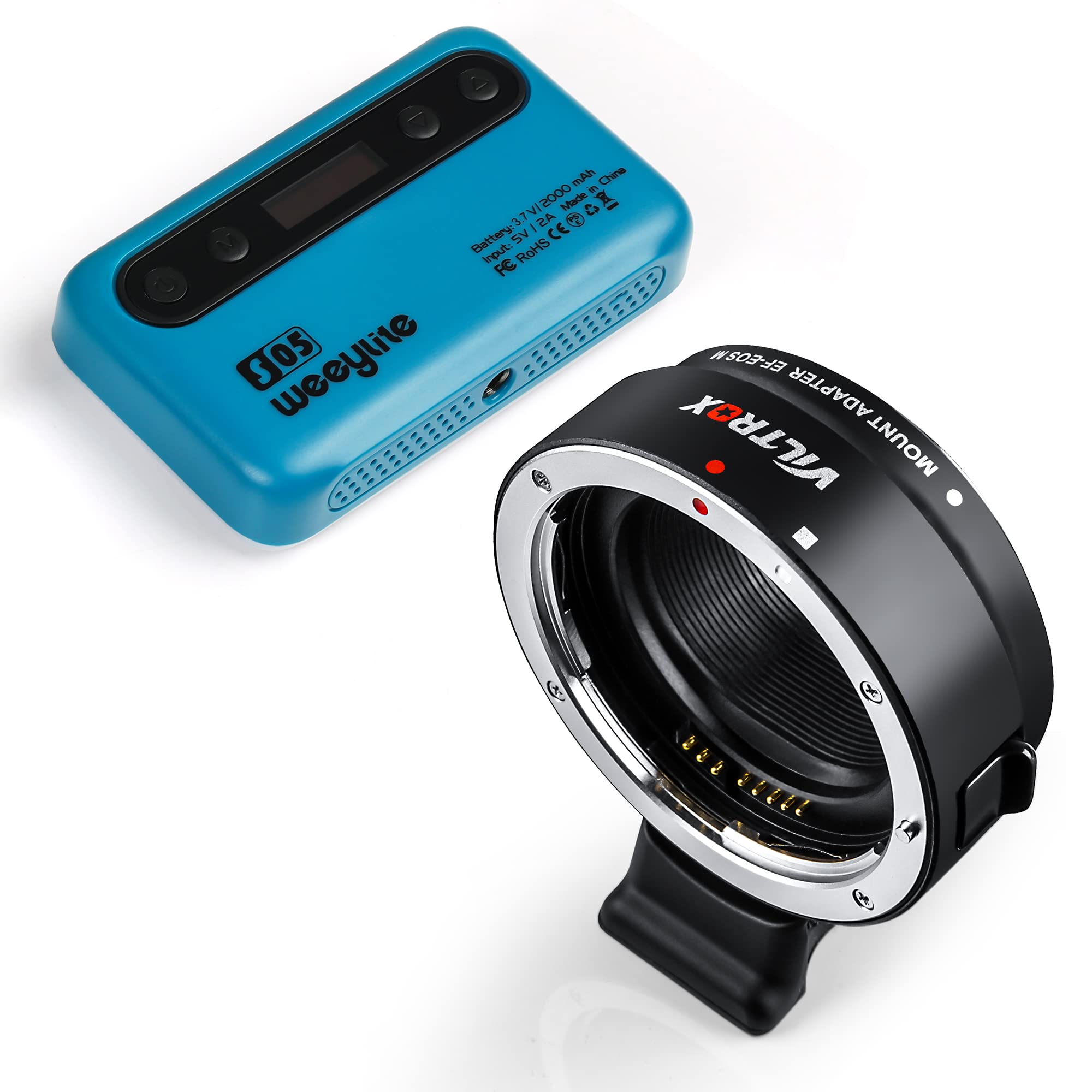 Amazon.com : EF-EOS M Lens Adapter+ APP Control S05 Portable RGB ...