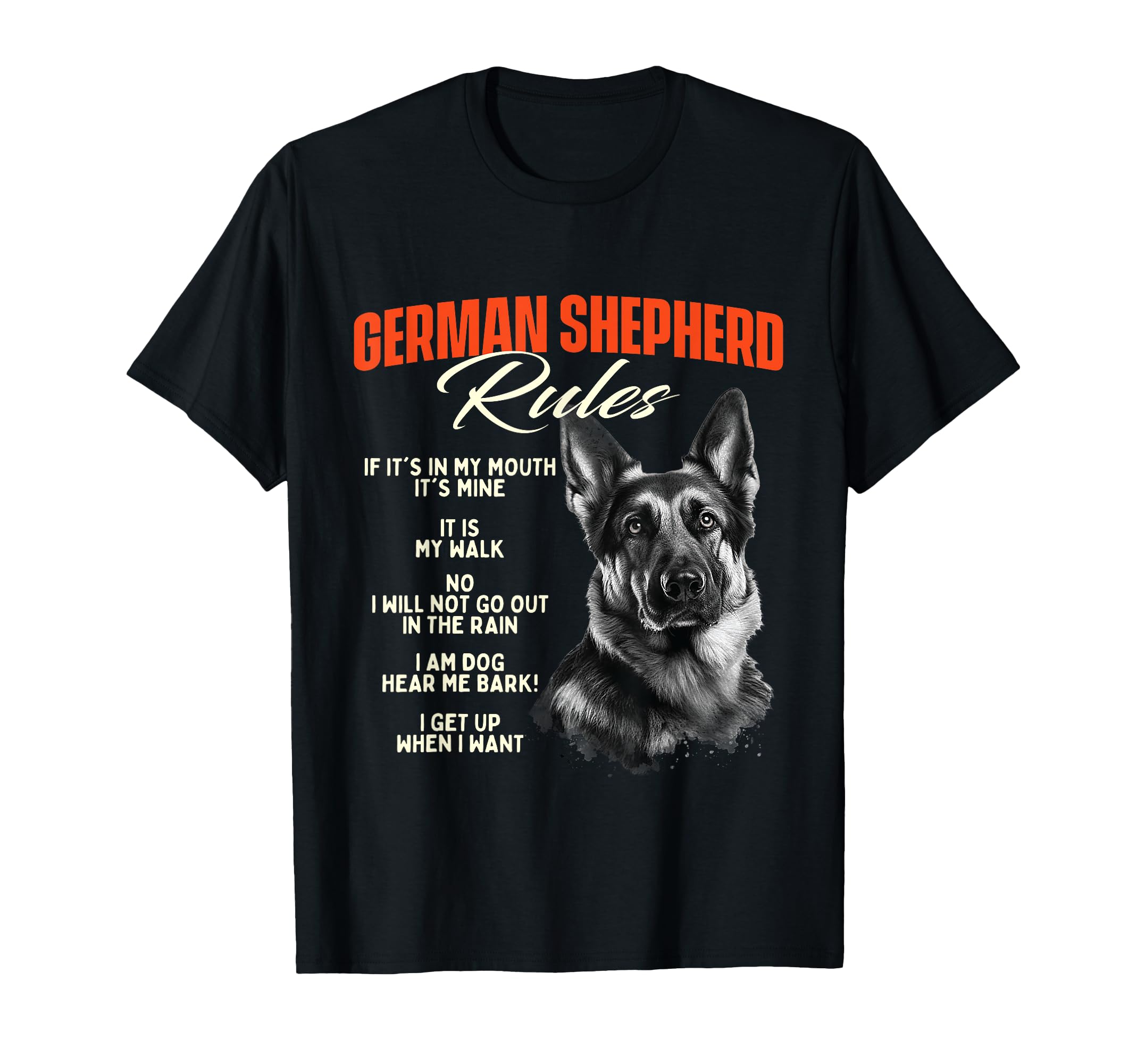 Amazon.com: German Shepherd Rules - Dog Lover Animal Pet Breeder T ...