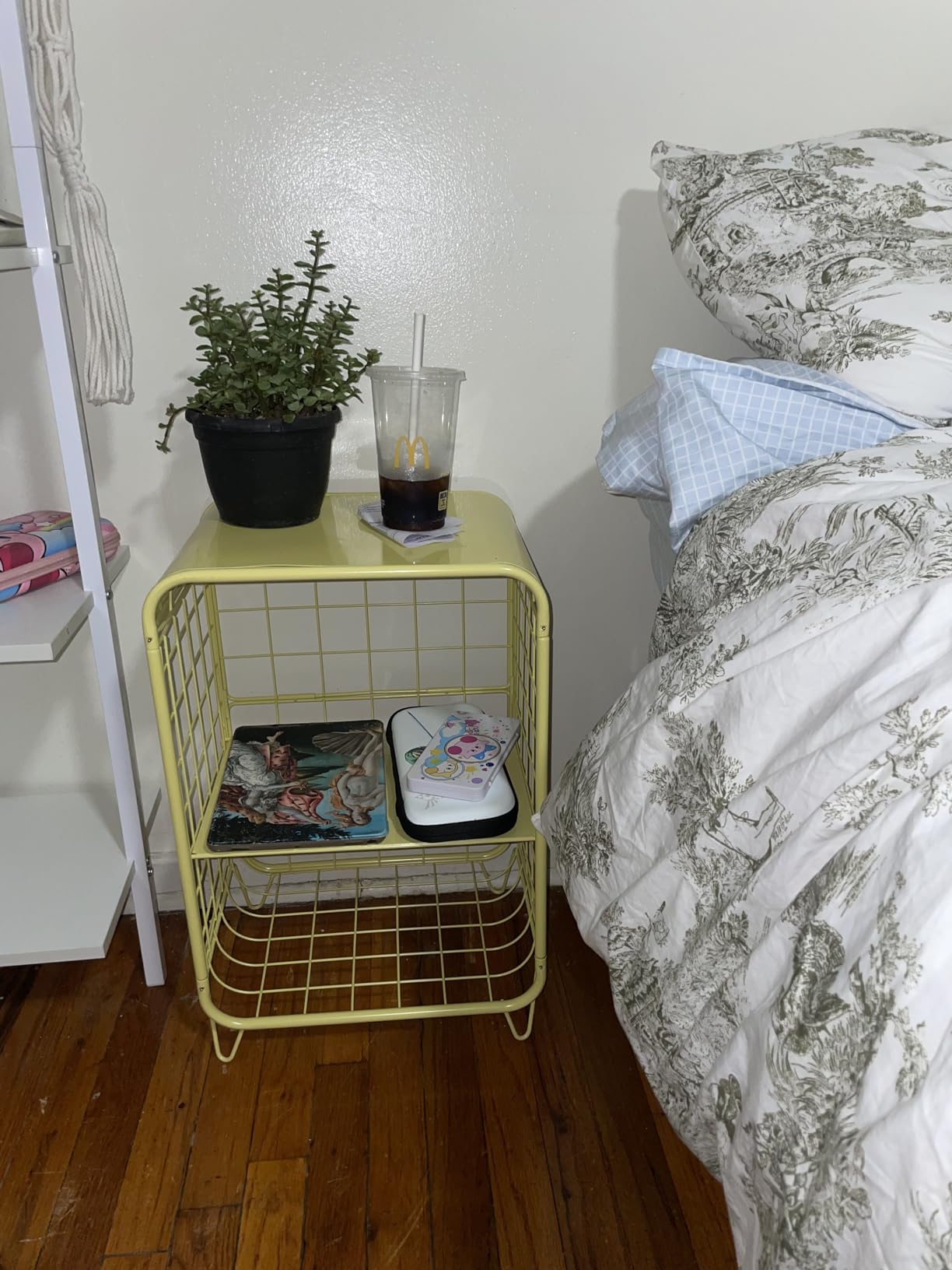 $9/mo - Finance APEXCHASER Metal Side Table,Cute Nightstand,3 Tier End ...