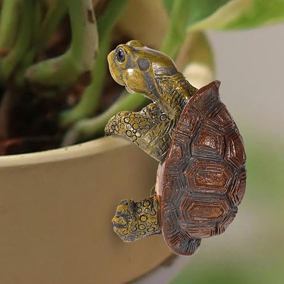Amazon.com: Tortoise Figure Plant Pot Hanger, Resin Climbing Flower Pot ...