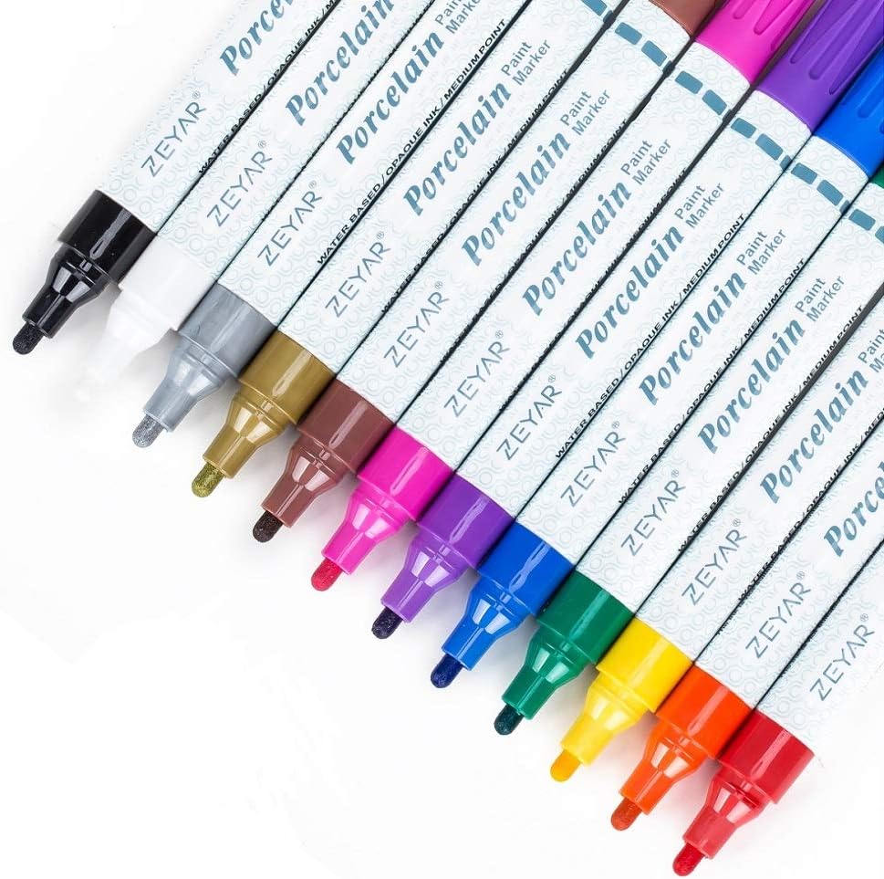 Amazon.com: Pebeo PE020010 Porcelaine 150 China Paint Marker Set 9/Pkg ...