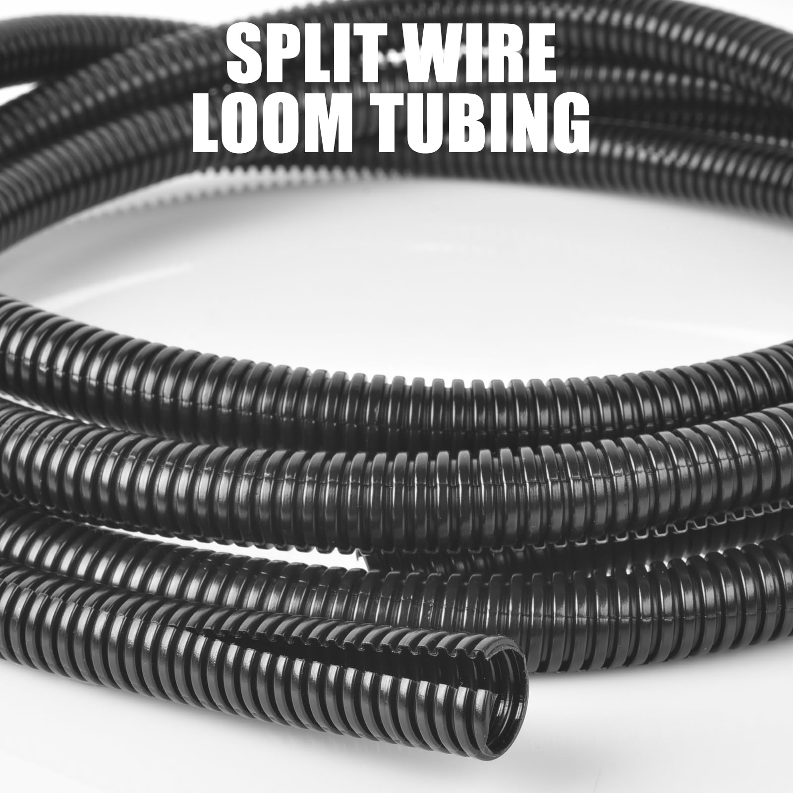Snapklik.com : 1 Inch Wire Loom Split Tubing - 25 Ft Cord Protector ...