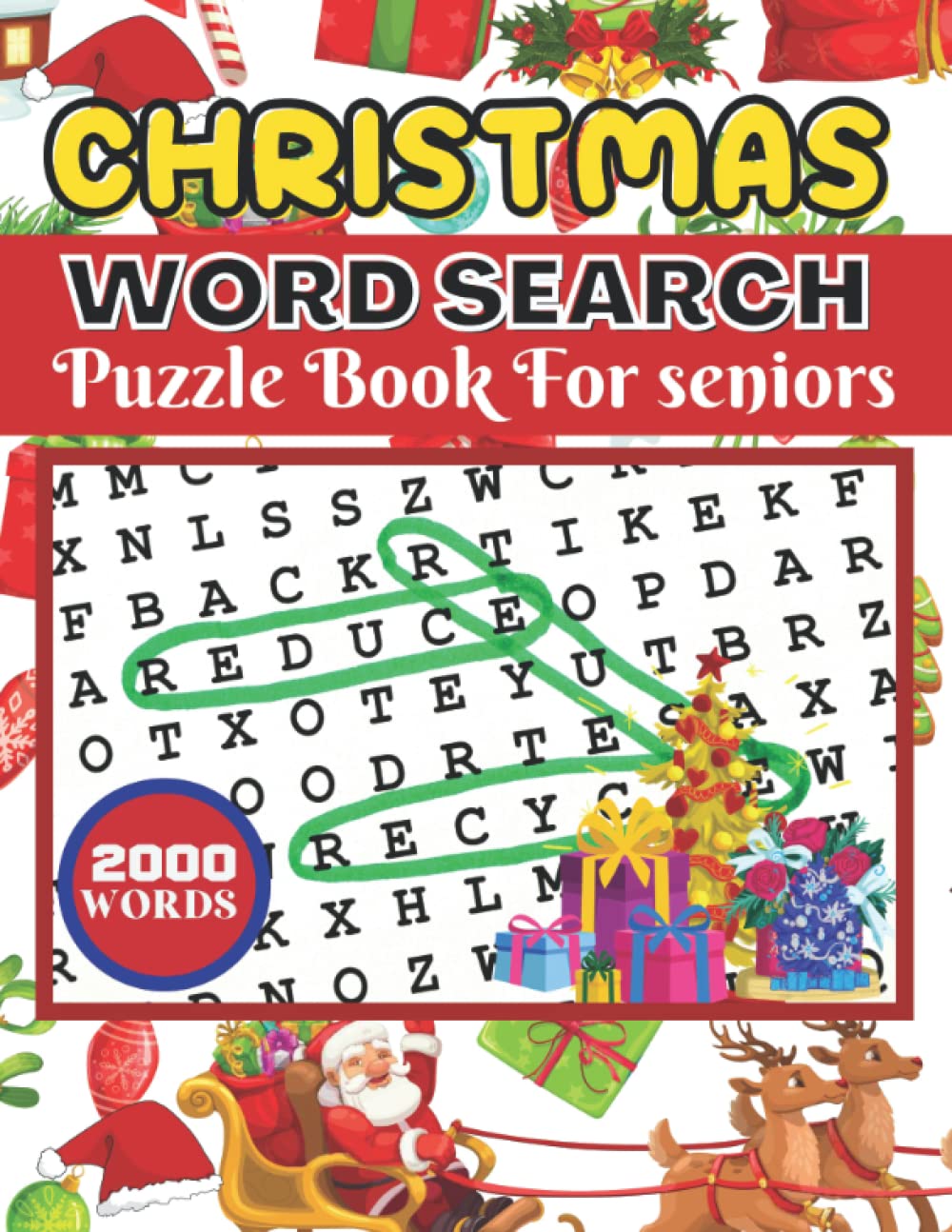 Christmas Word Search Puzzle Book For Seniors: Large Print Christmas ...