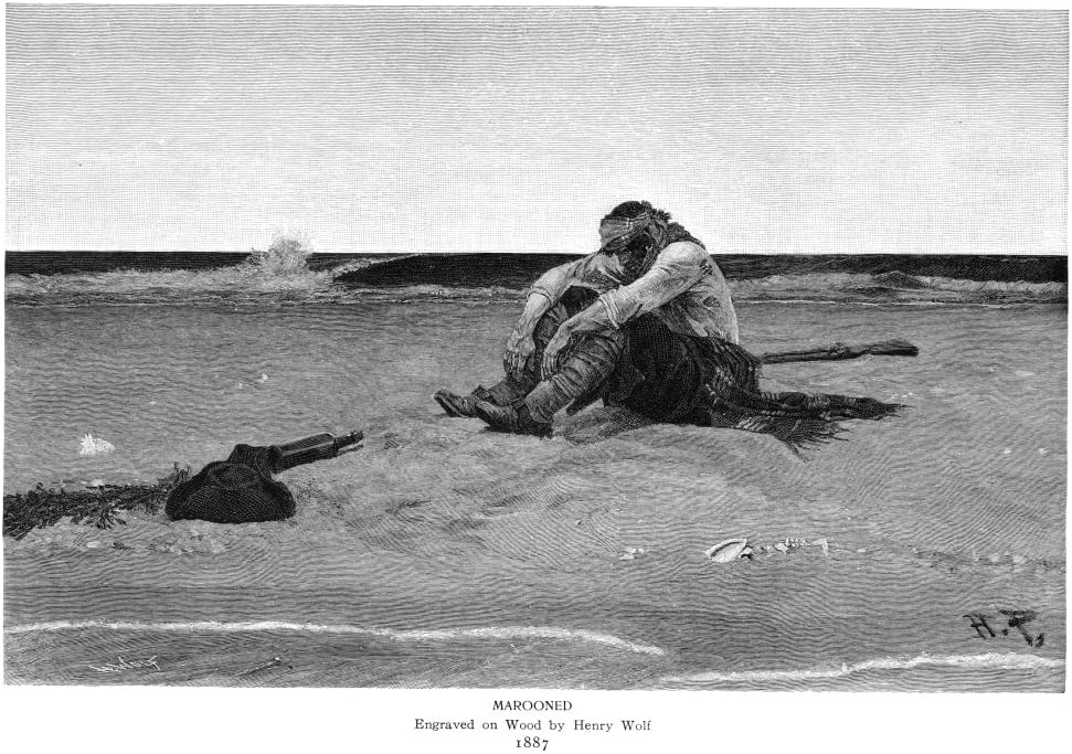 Amazon.com: Pyle Marooned 1887 Nwood Engraving By Henry Wolf After An ...