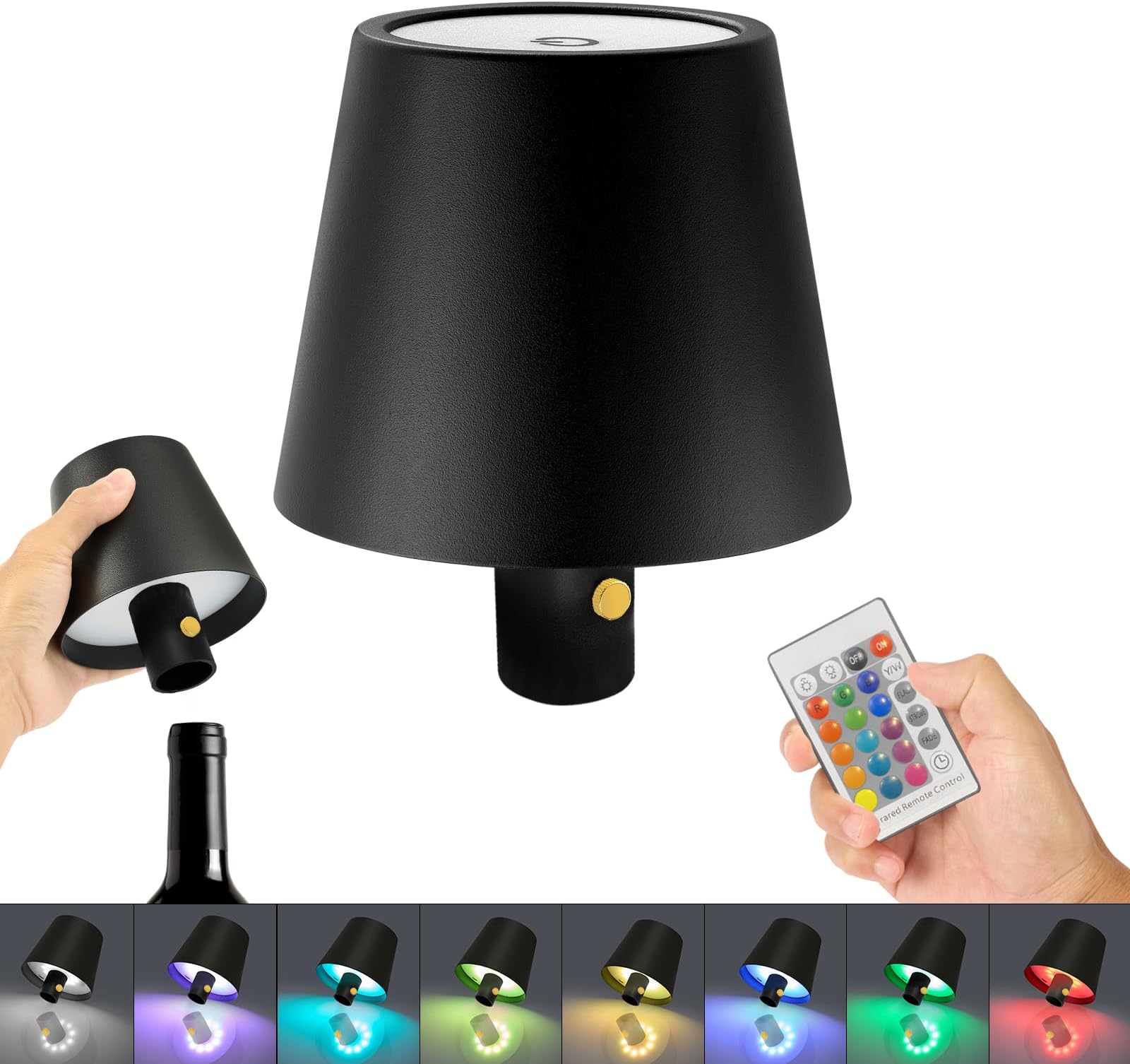 Amazon.com: Wireless Wine Bottle Lamp Shade: Liquor Bottle Stopper ...