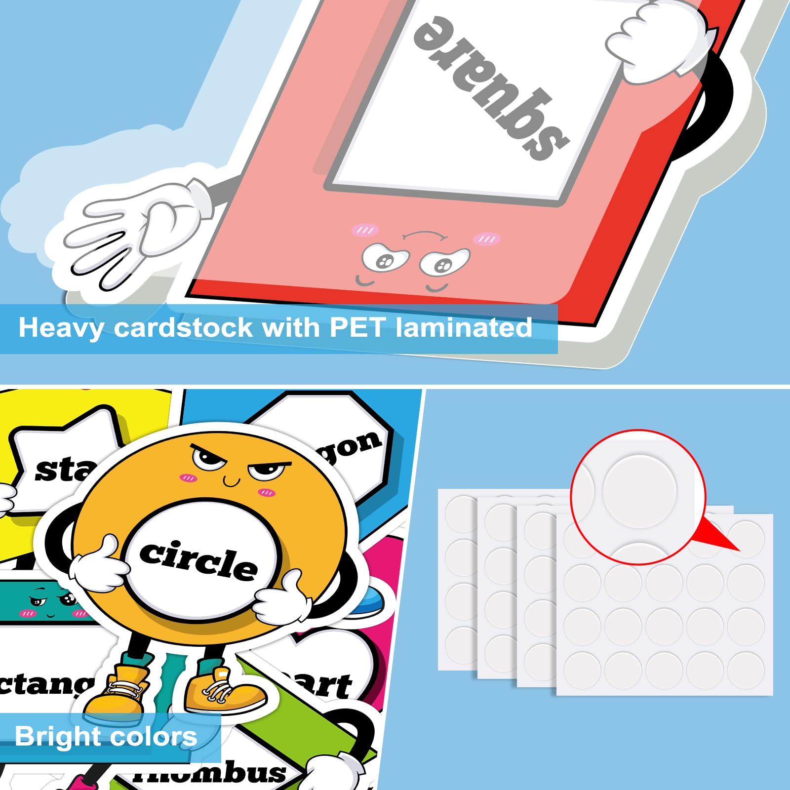 Snapklik.com : 30PCS Shapes Poster For Classroom Bulletin Board Set ...