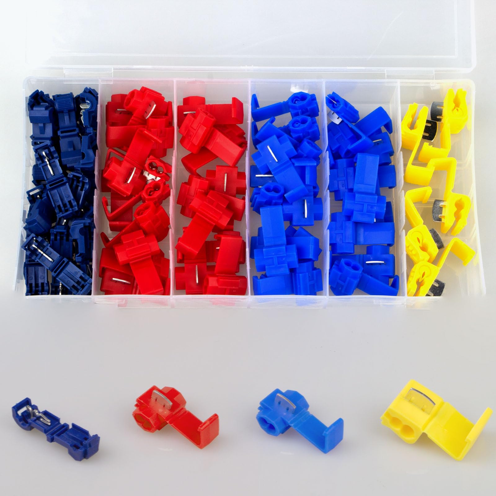 65 Pcs Solderless Quick Splice Wire Connectors, Scotch Lock Snap ...