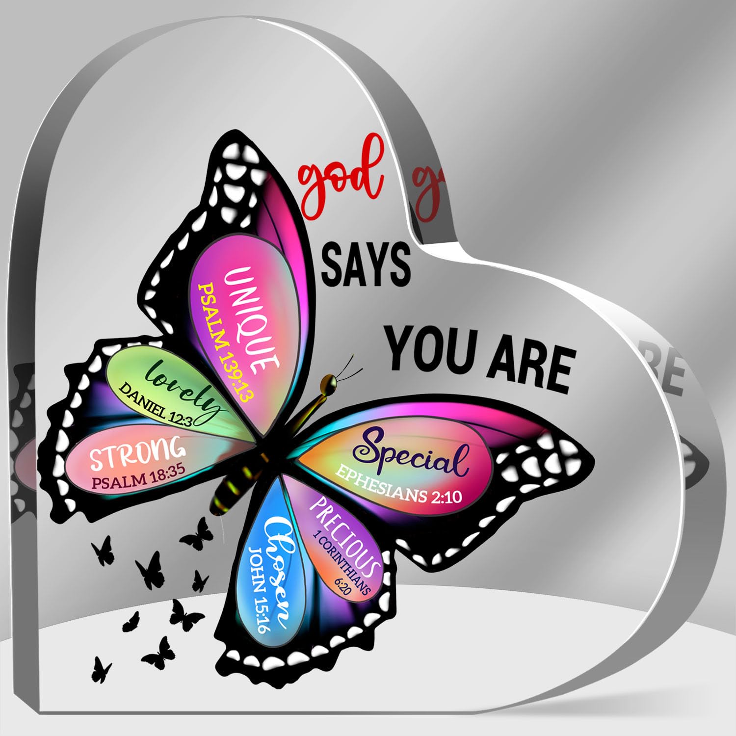 Amazon.com: Christian Gifts for Women - Butterfly Acrylic Paperweight ...