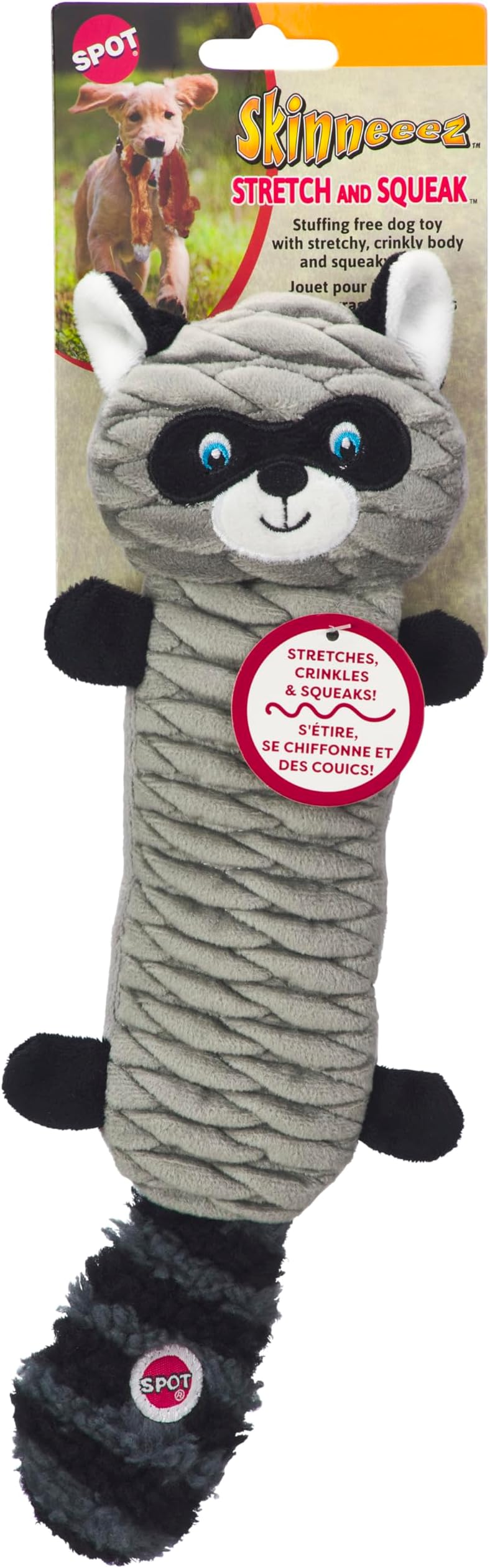 Pet Supplies : SPOT Skinneeez Stretch and Squeak Dog Toy - Stuffing ...