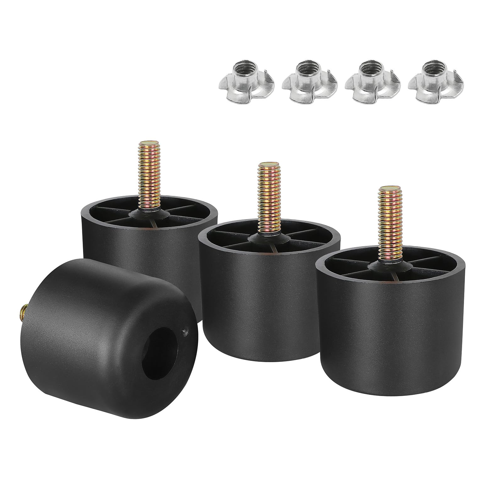 Amazon.com: Masendelk 1-1/2 inch Plastic Furniture Legs, Round Tapered ...