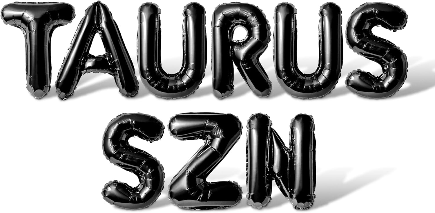 Amazon.com: Letter Balloons - TAURUS SZN 16" Inch Alphabet Letters Foil ...