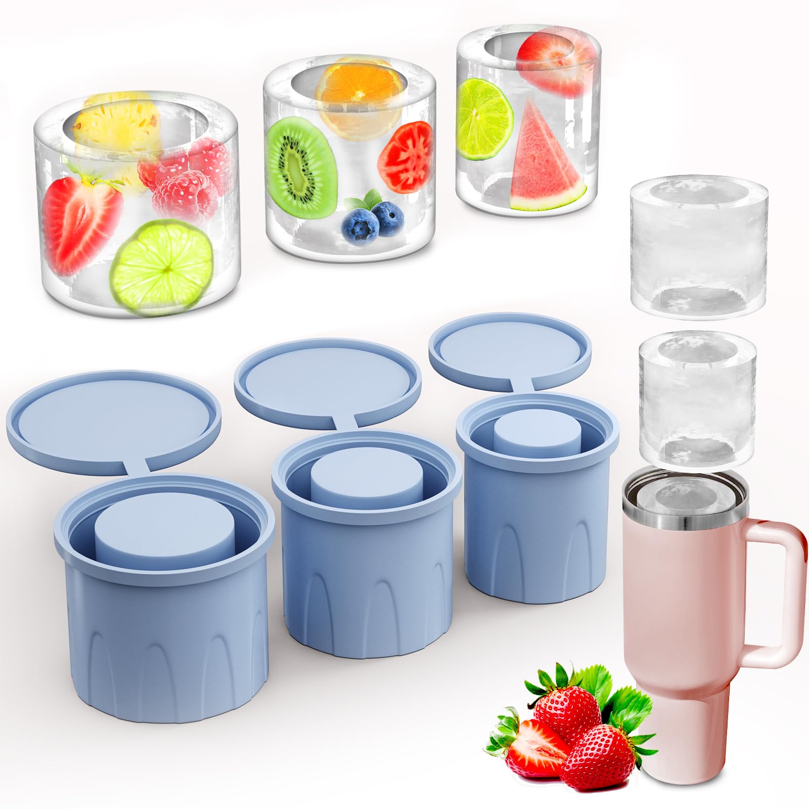 Amazon.com: Ice Cube Mold for Stanley Cup,Silicone Ice Tray for Stanley ...