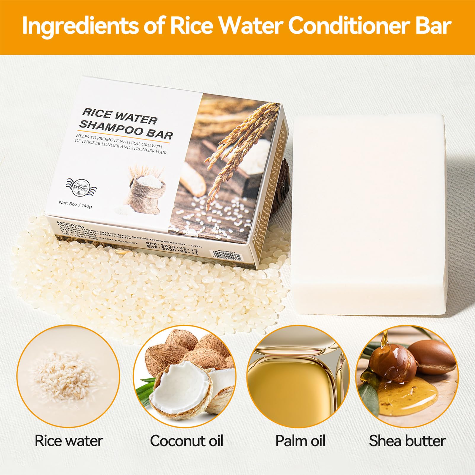 Rice Water Shampoo, Rice Shampoo Bar Rice Water For Hair Growth, Rice ...