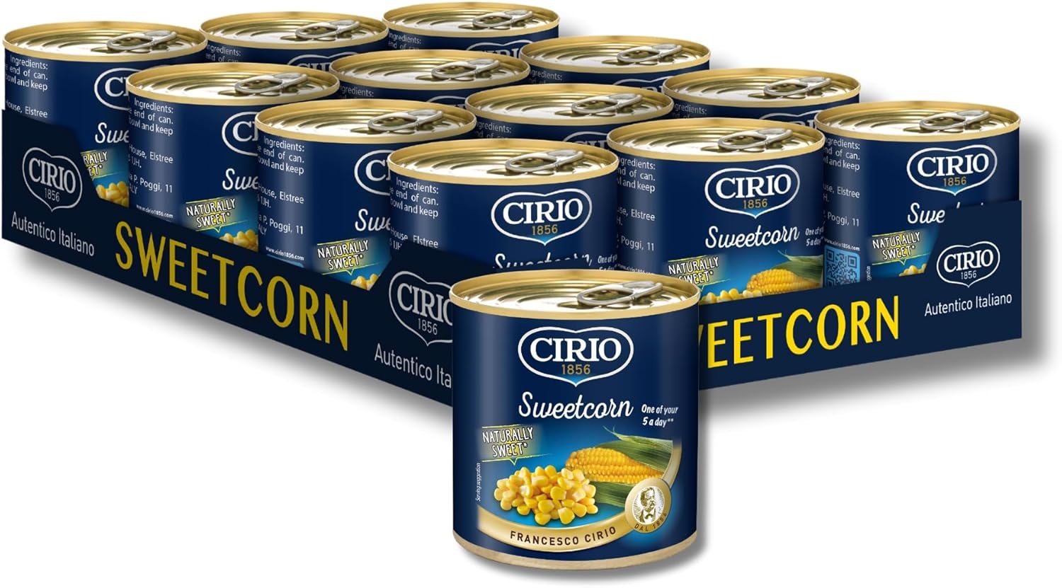 CIRIO Sweetcorn, Canned, Tinned, 326g (Pack of 12) : Amazon.co.uk: Grocery